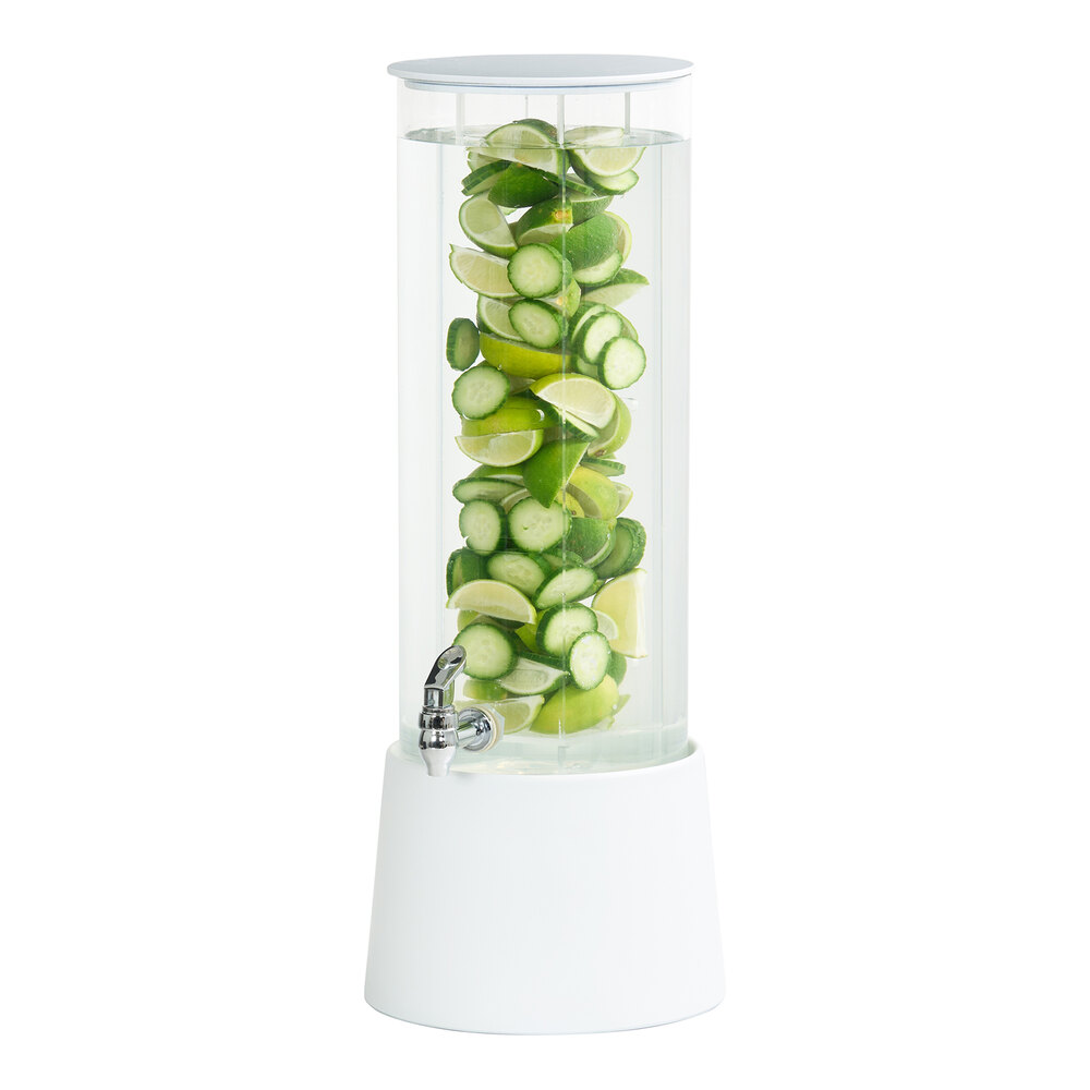 Cal-Mil Logan 3 Gallon Round Beverage Dispenser with Infusion Chamber ...