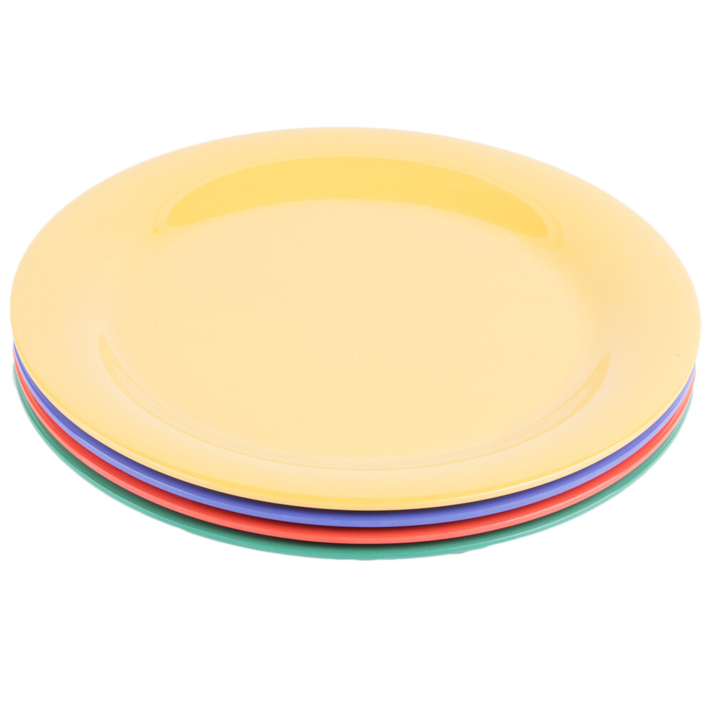 GET NP-10-MIX Diamond Mardi Gras 10 1/2" Narrow Rim Round Melamine ...