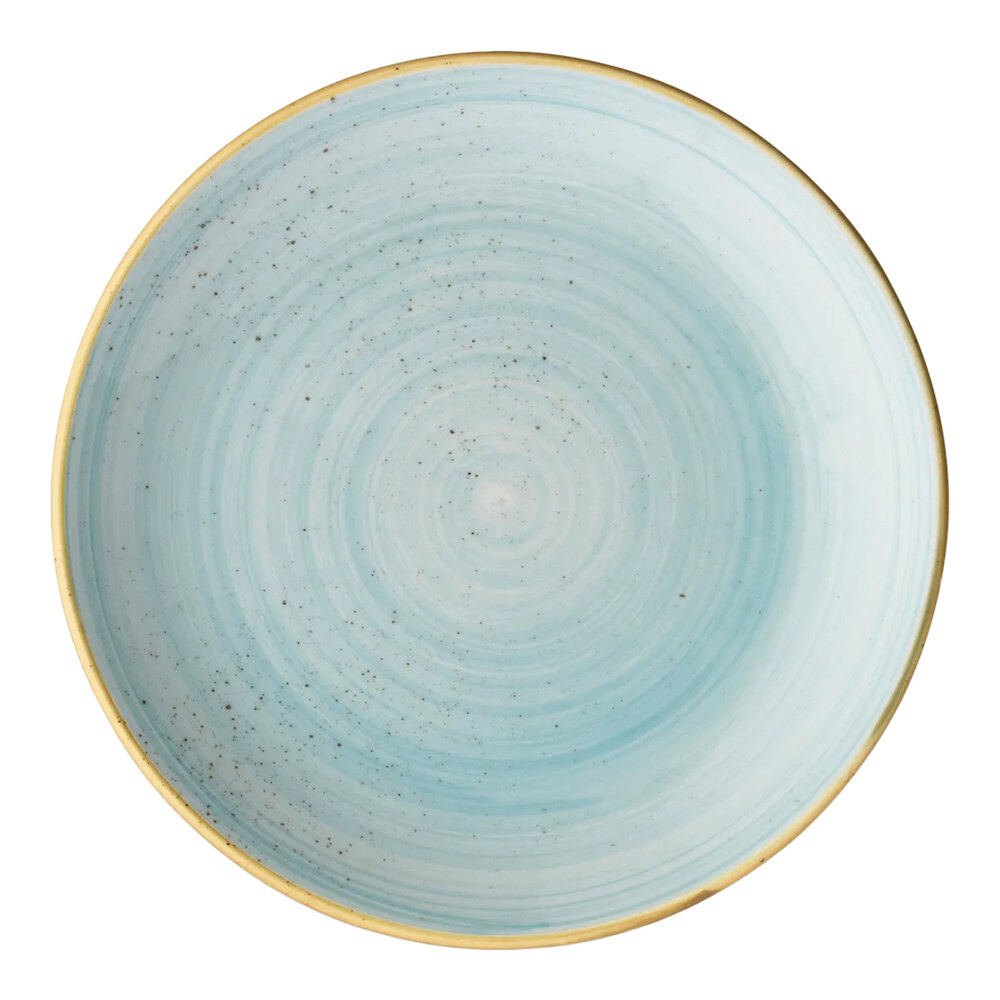 Bon Chef Tavola Artis 6 1/2" Round Light Blue Porcelain Coupe Plate ...
