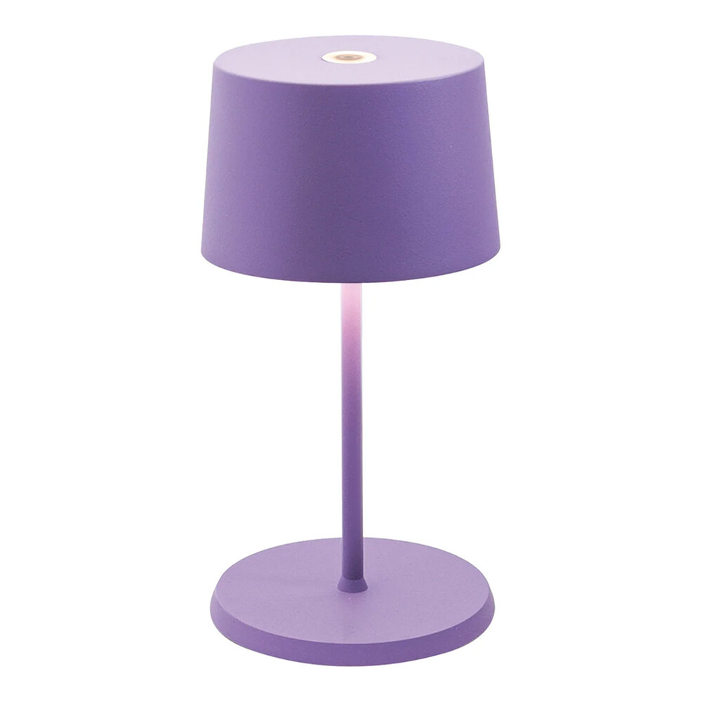 Zafferano America Olivia Pro Mini 8 11/16" Lilac Cordless Rechargeable ...