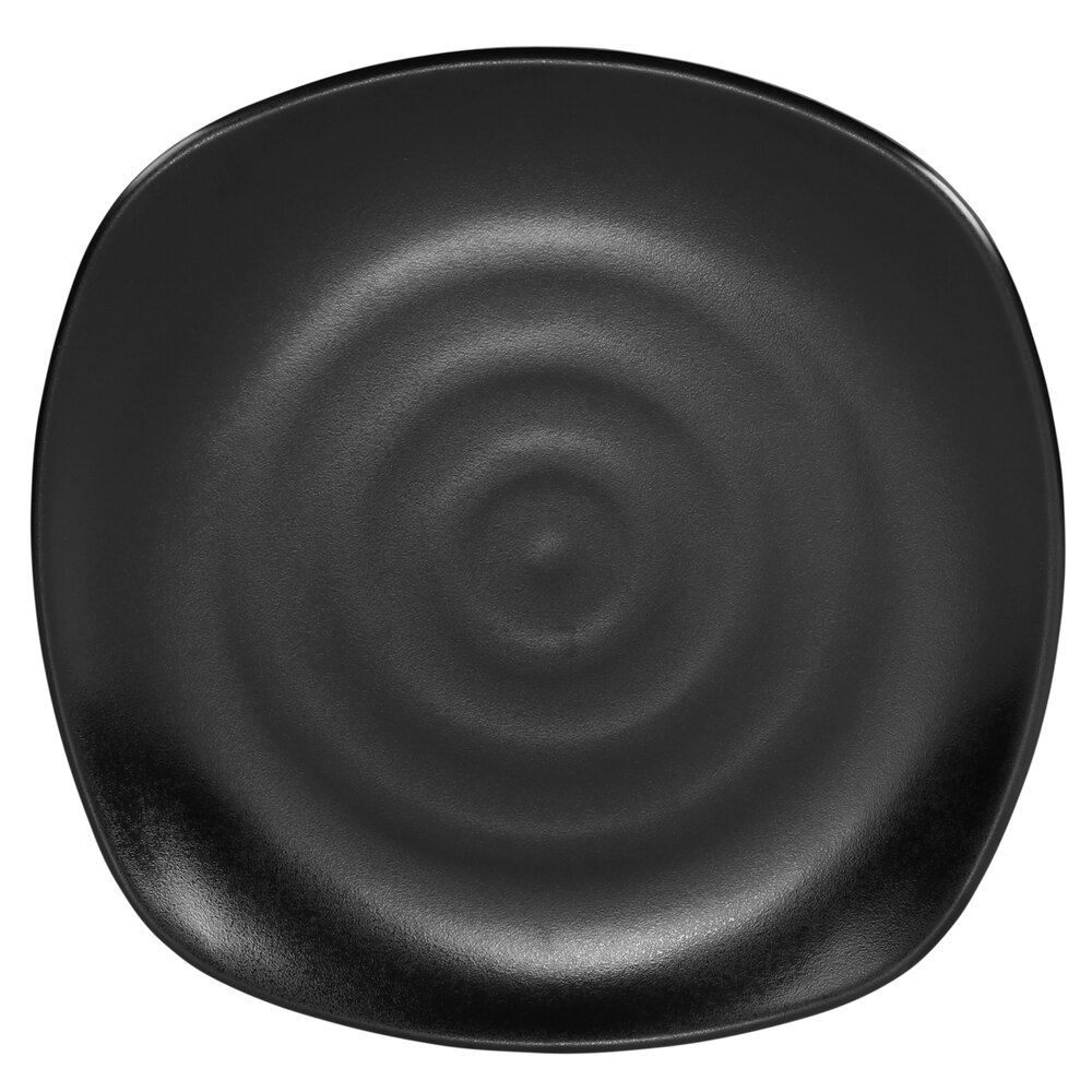 Elite Global Solutions JW1098 Ore 9 5/8" Black Square Melamine Plate ...