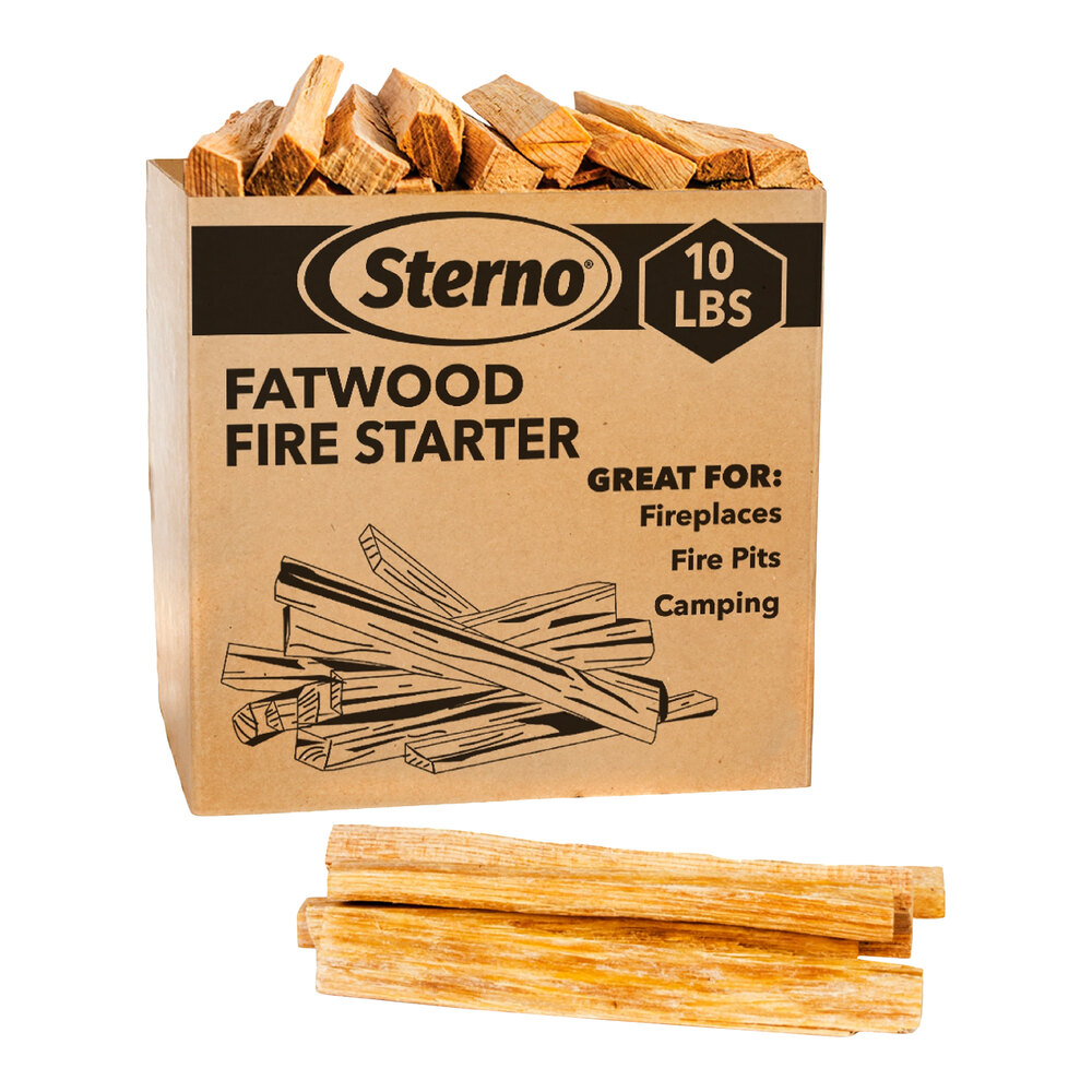 Sterno Natural Fatwood Instant Fire Starter Sticks - 10 lb.