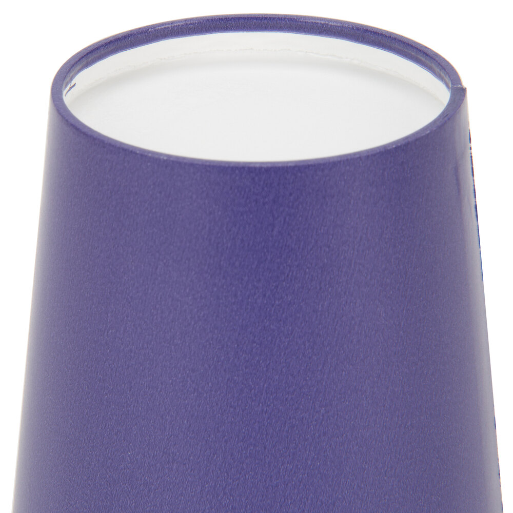 Creative Converting 56115B 9 oz. Purple Poly Paper Hot / Cold Cup - 240 ...