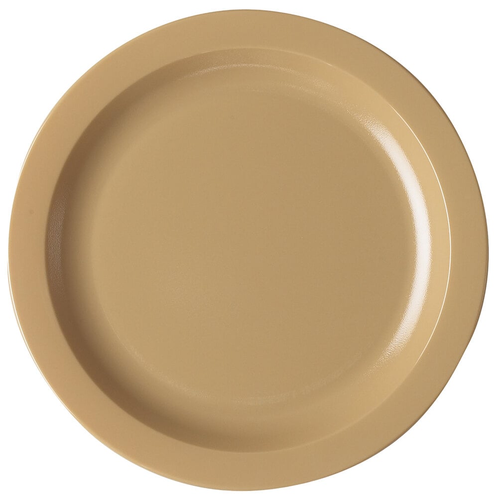 Cambro 10CWNR133 Camwear® 10" Beige Narrow Rim Polycarbonate Plate - 48 ...