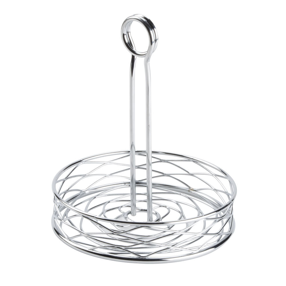 American Metalcraft RBNC27 Chrome Round Birdnest Condiment Caddy with ...