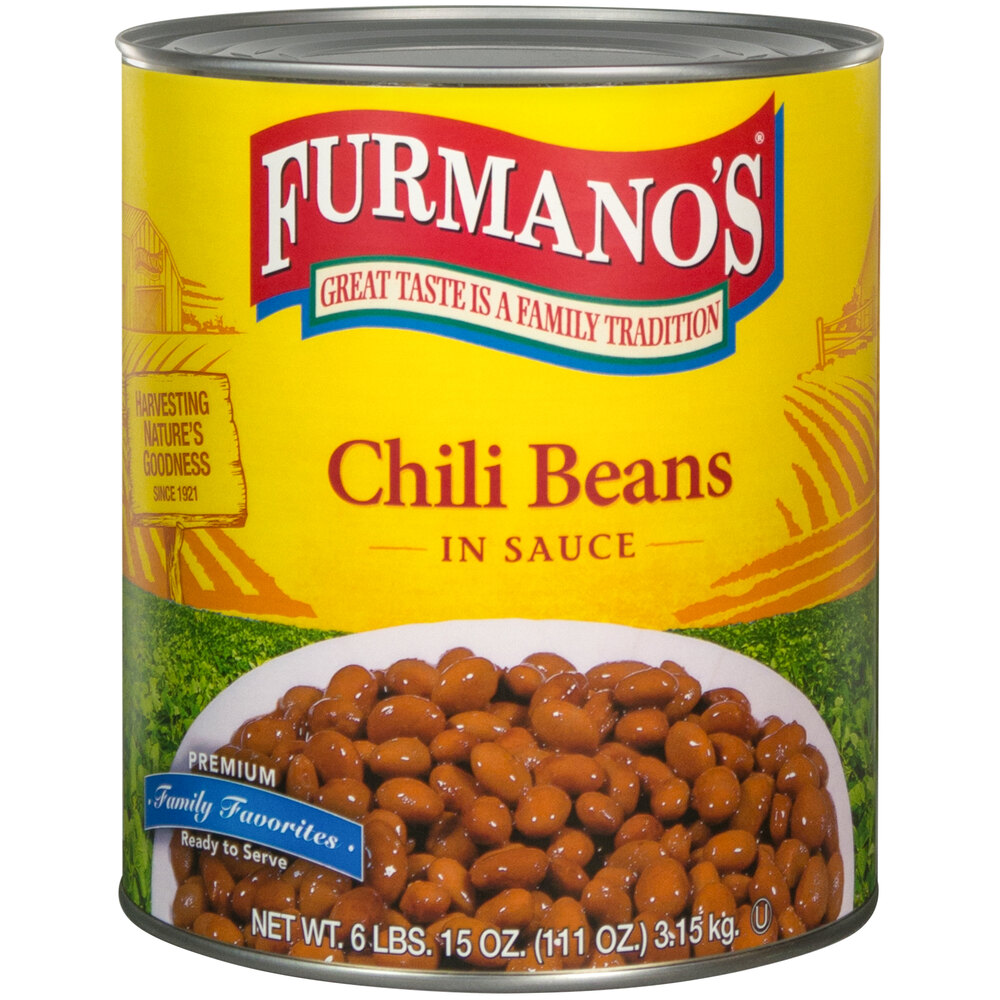 Furmano's #10 Can Spiced Chili Beans - 6/Case