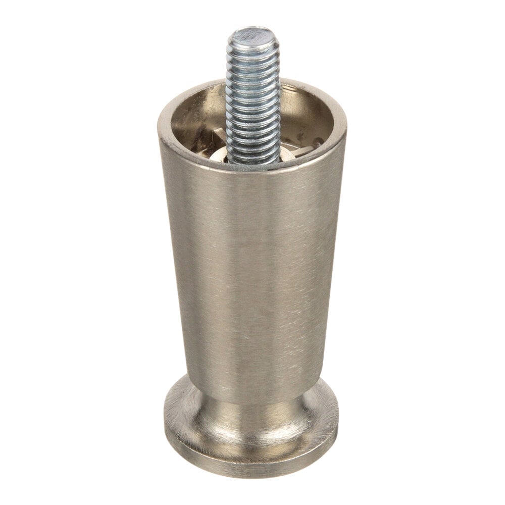 AllPoints 262433 2 1/2" Nickel Adjustable Flange Leg - 1 1/4" Diameter