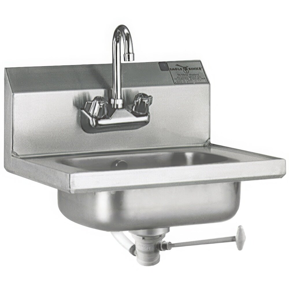 Eagle Group HSA-10-FO Hand Sink with Gooseneck Faucet, Polymer Lever ...