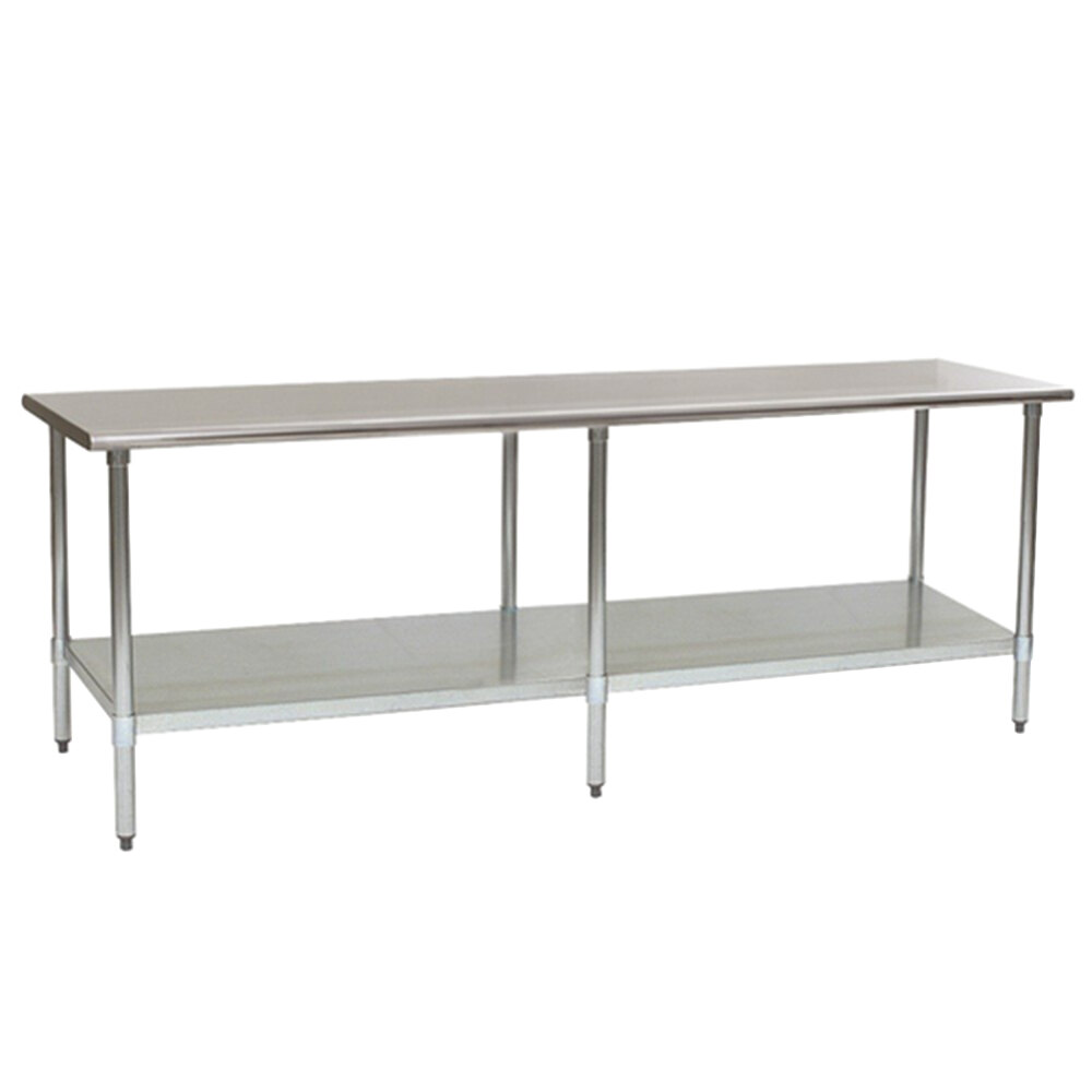 Eagle Group T3696B 36" x 96" Stainless Steel Work Table with Galvanized ...