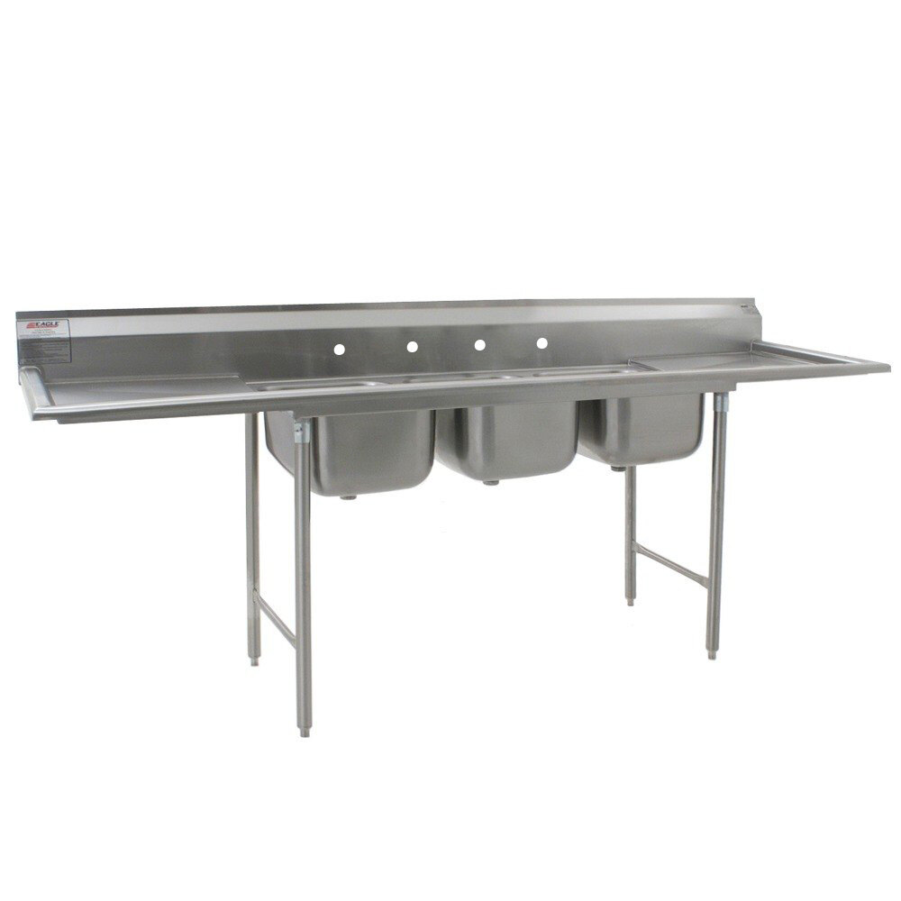 Eagle Group 414-24-3-24 Three 24" Bowl Stainless Steel Commercial ...