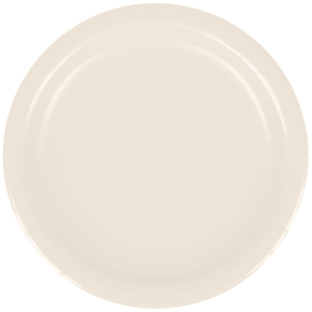 Creative Converting 79161B 7" Ivory Paper Plate - 240/Case