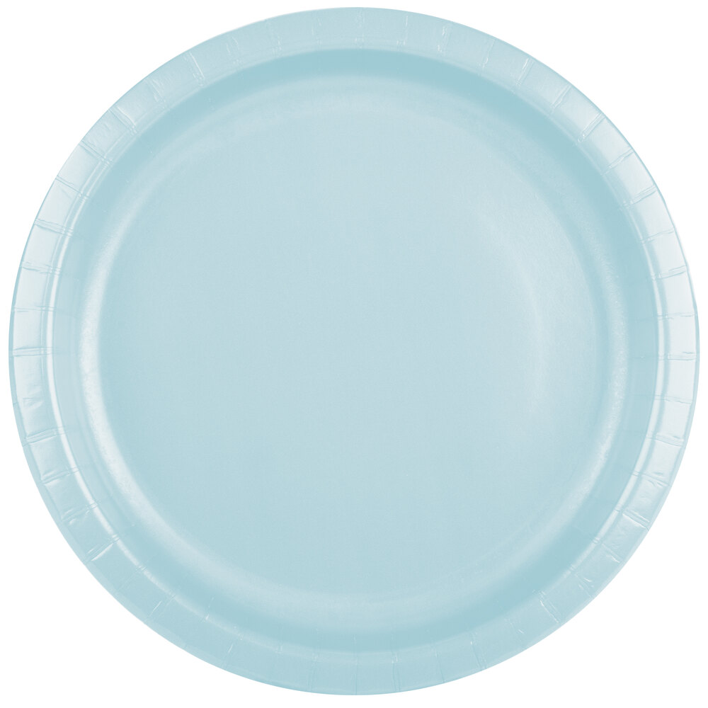 Creative Converting 50157B 10" Pastel Blue Paper Plate - 240/Case