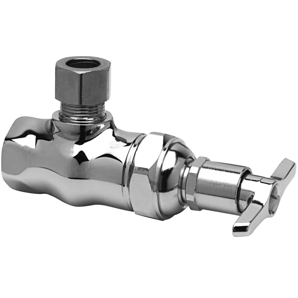 T&S B-1342 Angle Key Stop with 1/2" NPT Female Inlet, Loose Key Handle ...