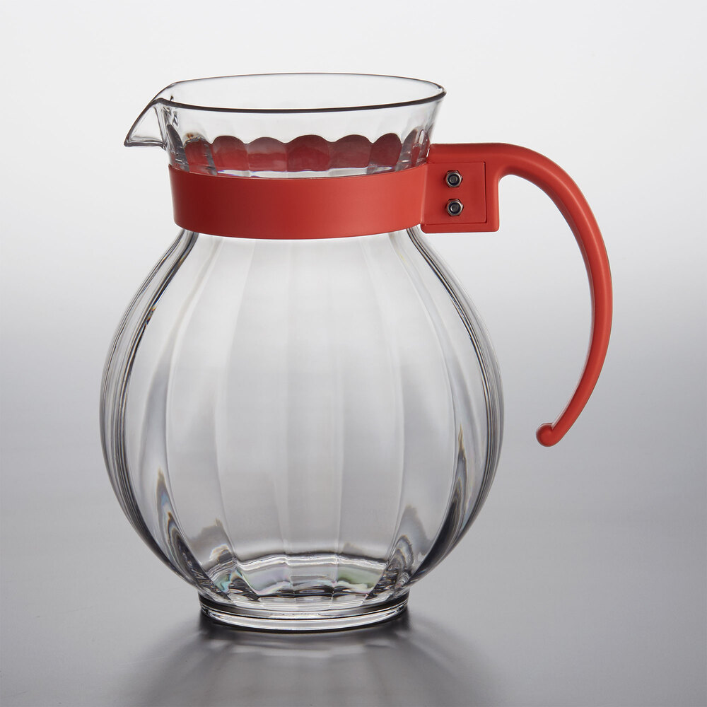 GET P-4091 90 oz. Customizable Tahiti Clear Plastic Pitcher with Rio ...