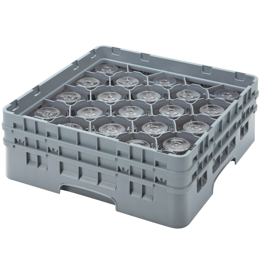 Cambro 20S434151 Camrack 5 1/4" High Customizable Soft Gray 20 ...