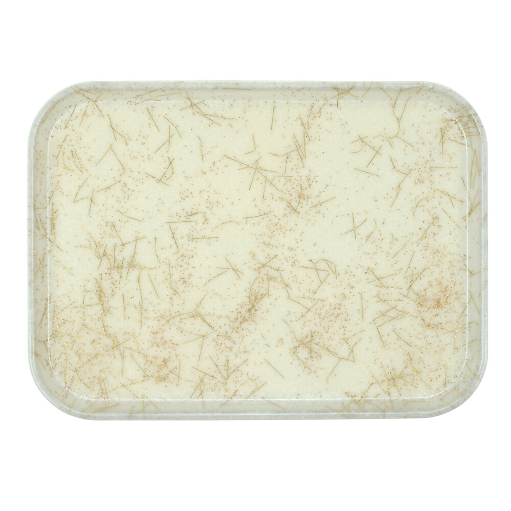 Cambro 1520526 15" x 20 1/4" Rectangular Galaxy Antique Parchment Gold ...