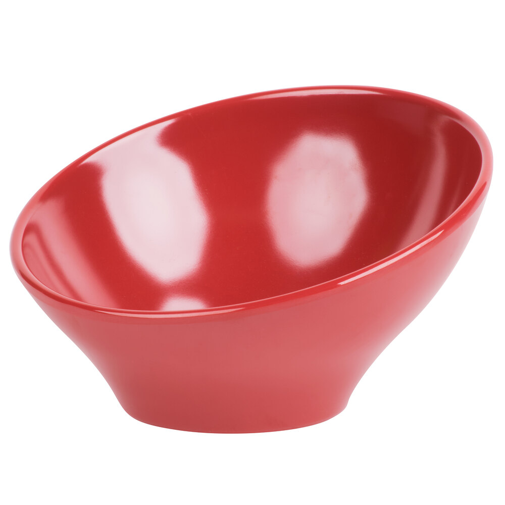 Elite Global Solutions M75 Pappasan Cranberry 18 oz. Slanted Melamine Bowl