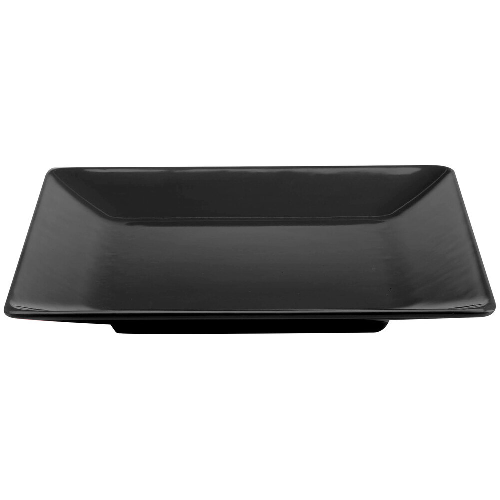 Elite Global Solutions M1111SQ Symmetry Black 11 1/2" Square Melamine Plate