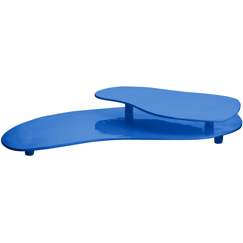 TableCraft CW16080CBL Cobalt Blue Cast Aluminum 25" x 10" Two Tiered ...