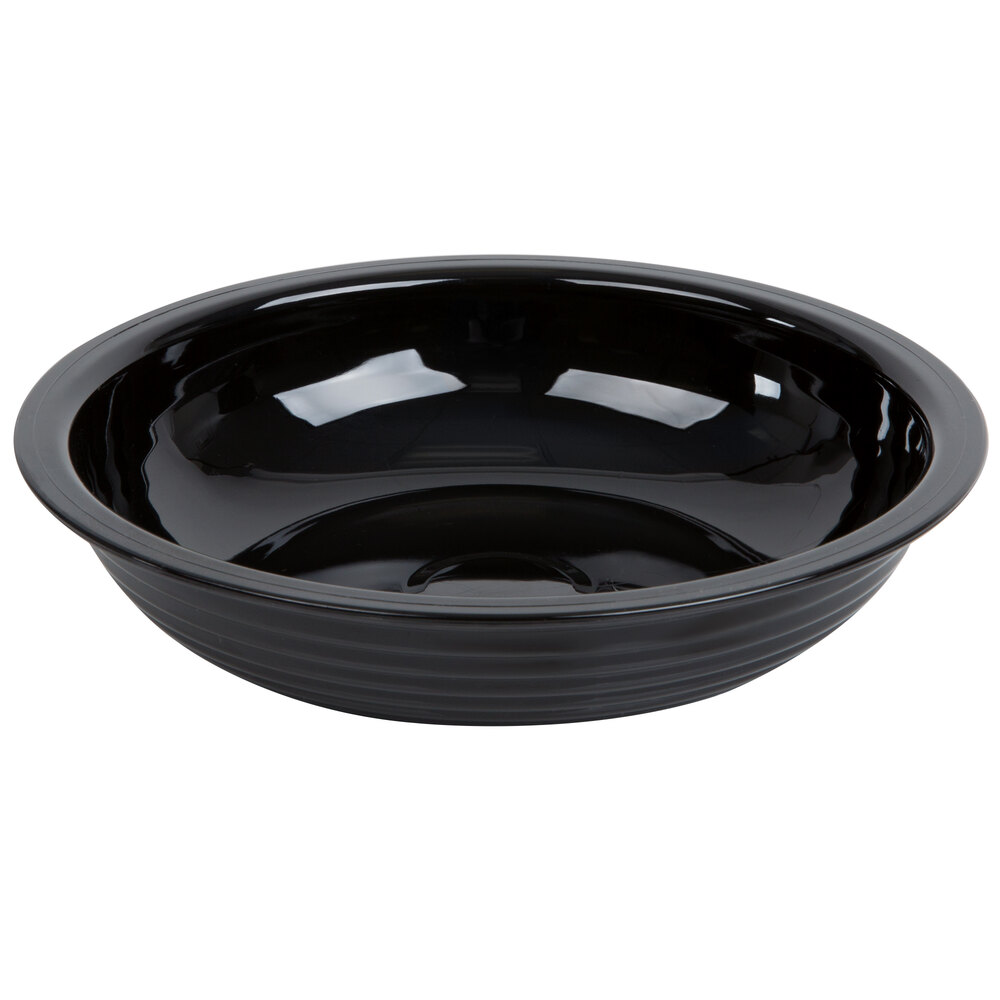 Cambro RSB6CW110 18.8 oz. Black Camwear® Round Ribbed Bowl