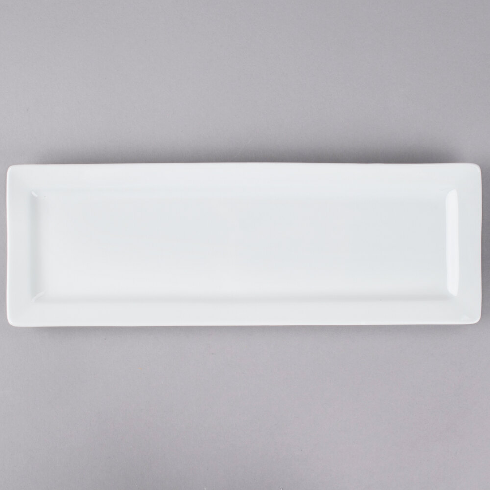 Tuxton GSP-553 TuxTrendz Santorini 16" x 5 1/2" Bright White ...