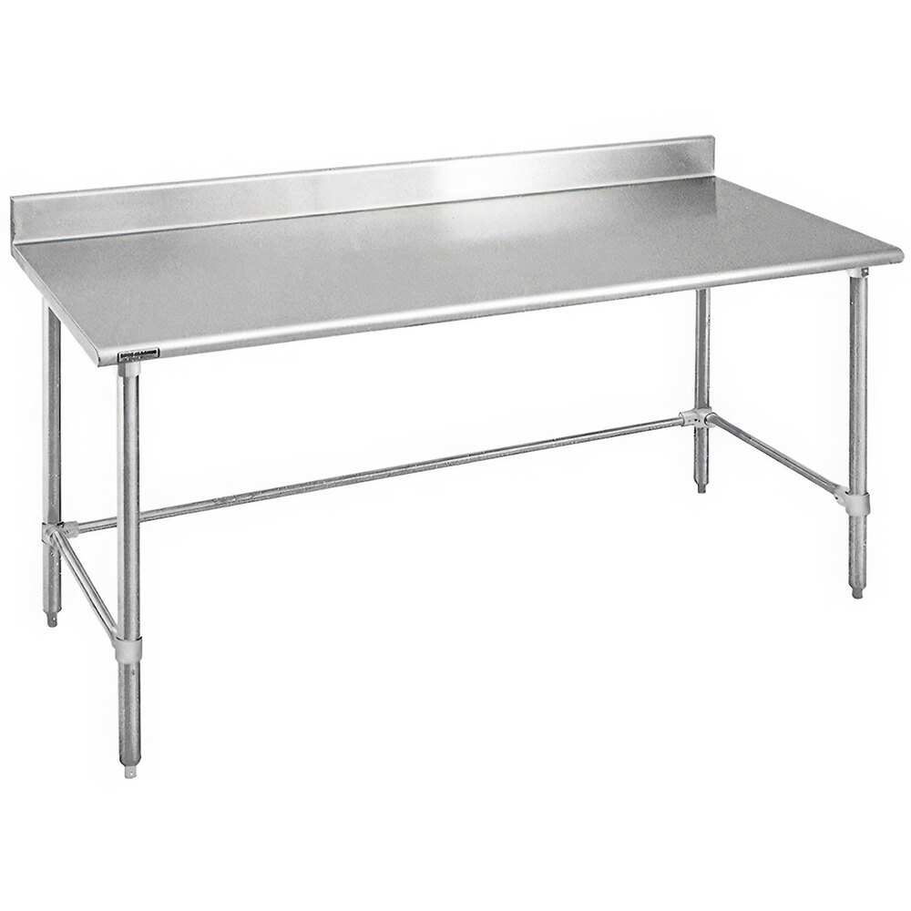 Eagle Group T3672STEB-BS 36" x 72" Open Base Stainless Steel Commercial ...