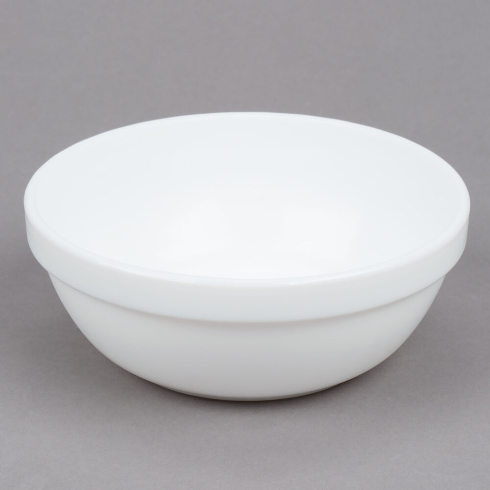 Arcoroc 43319 Opal Restaurant White 10.5 oz. Stacking Bowl by Arc ...