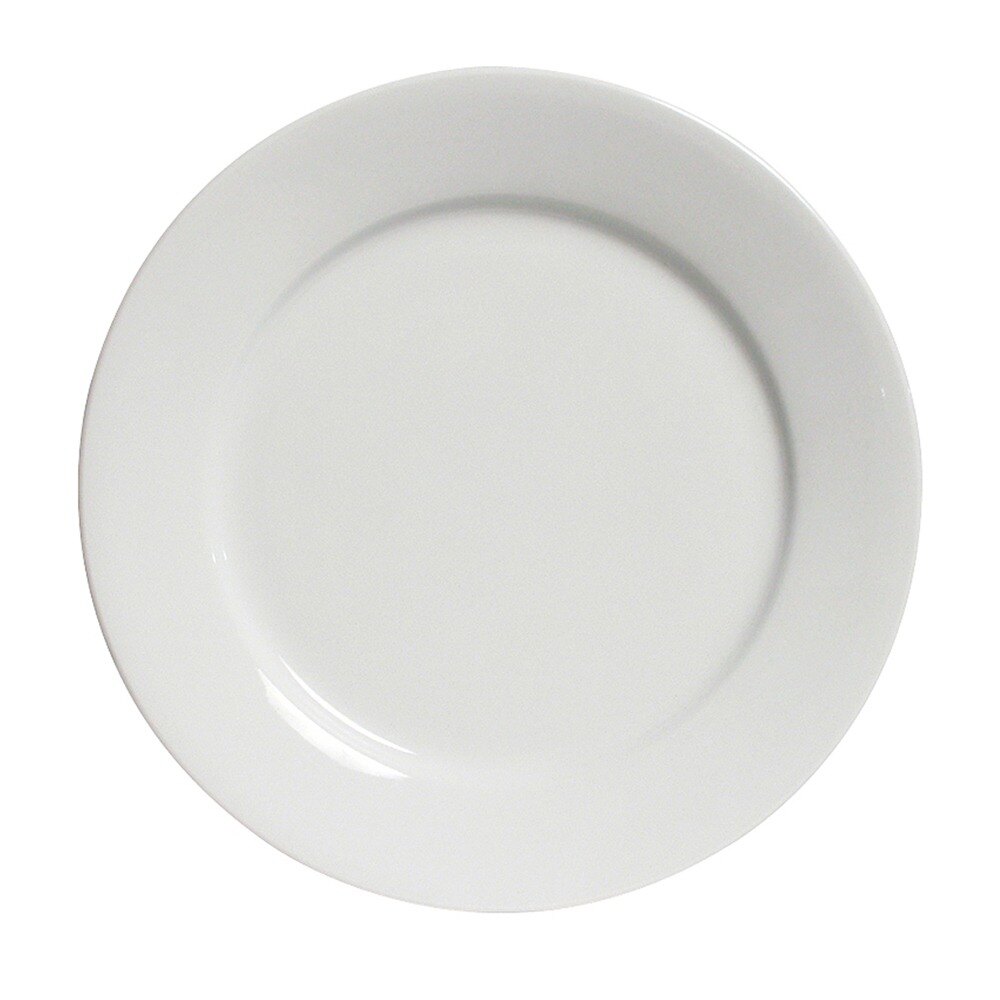 Tuxton BPA-160 16" Porcelain White Round China Plate - 4/Case