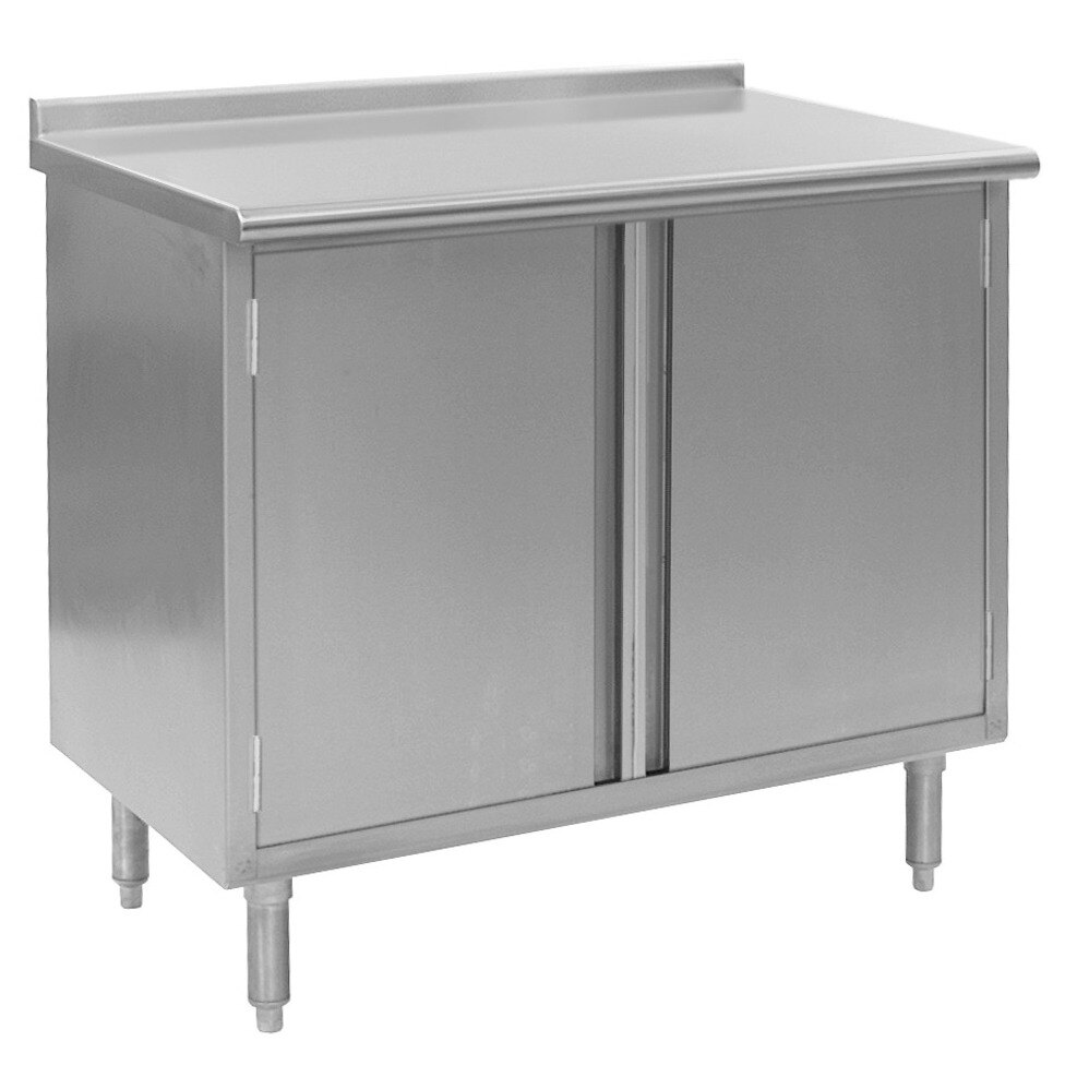 Eagle Group UCBH3060SE 30" x 60" Work Table with Cabinet Base and 1 1/2 ...
