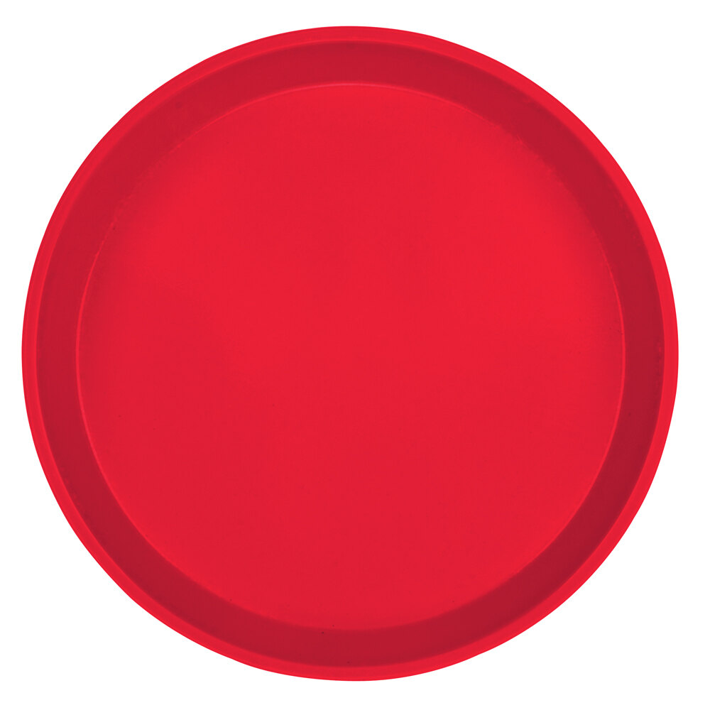 Cambro 1600521 16" Round Cambro Red Customizable Fiberglass Camtray ...