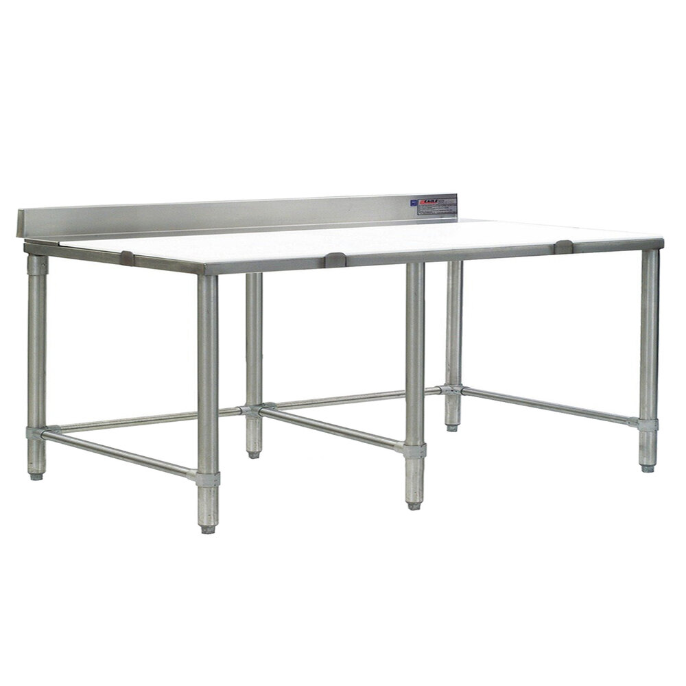 Eagle Group CT24108S-BS 24" x 108" Poly Top Stainless Steel Cutting ...