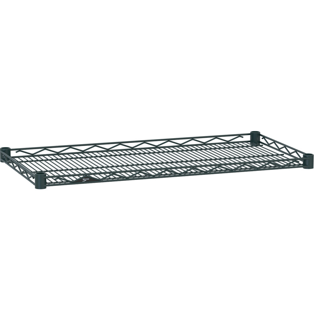 Metro HDM2424-DSG Super Erecta Smoked Glass Drop Mat Wire Shelf - 24" x 24"