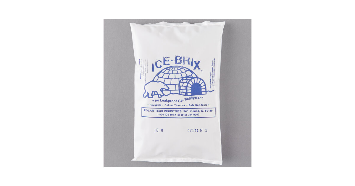 Gel Ice Packs For Shipping Polar Tech IB6 Ice Brix Leakproof Viscous ...