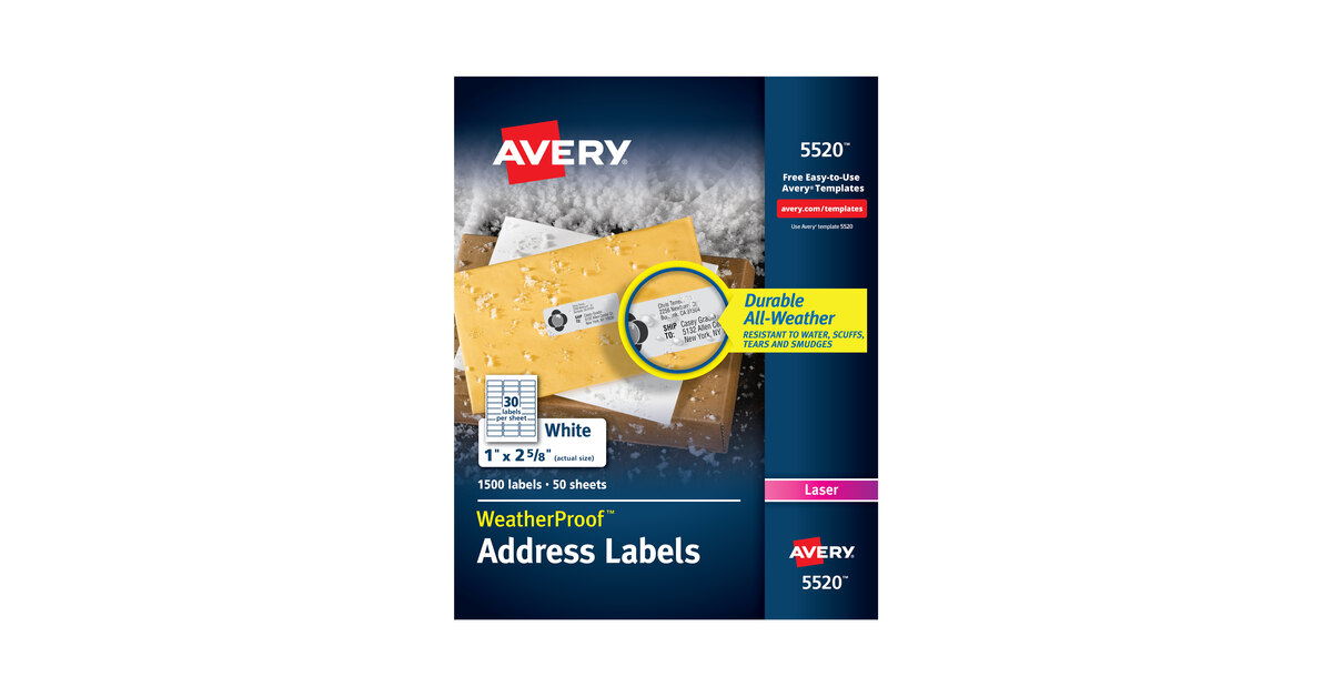 Free Avery 5520 Template Printable Templates