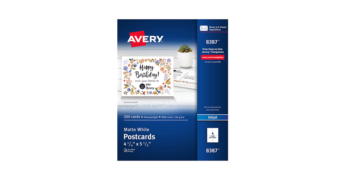 Avery Postcard Templates