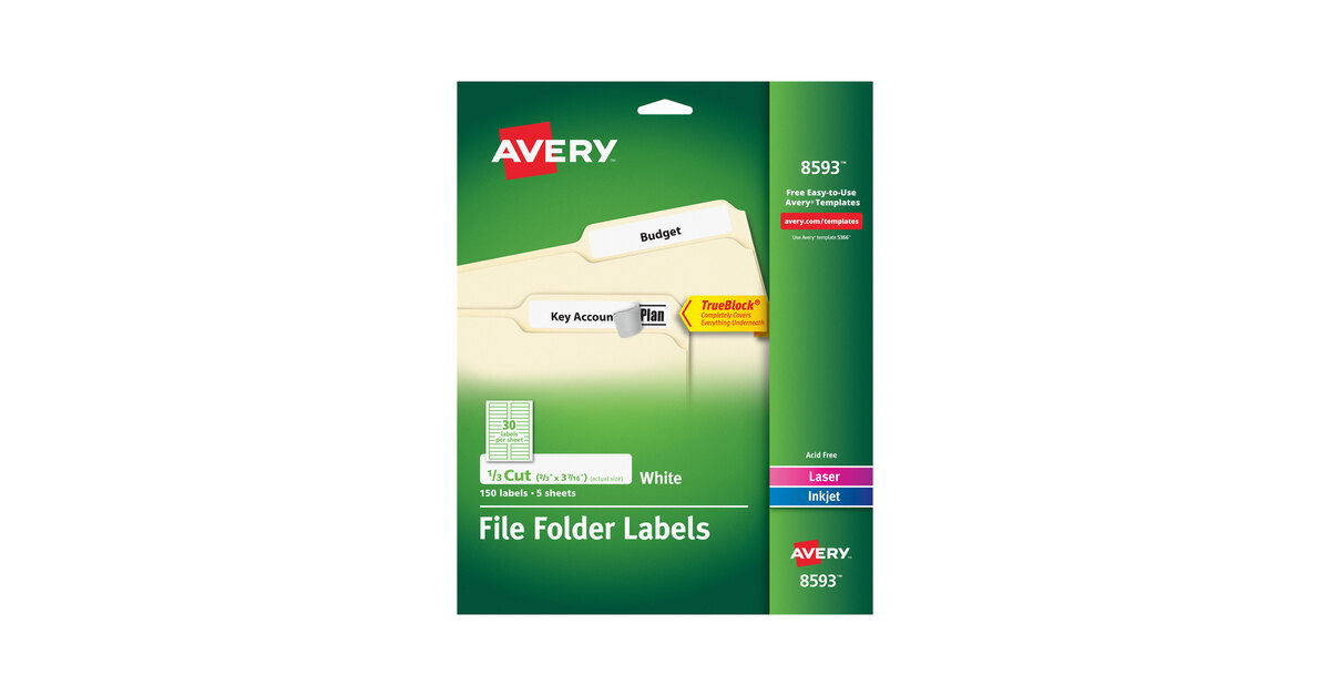 Avery Template 8593