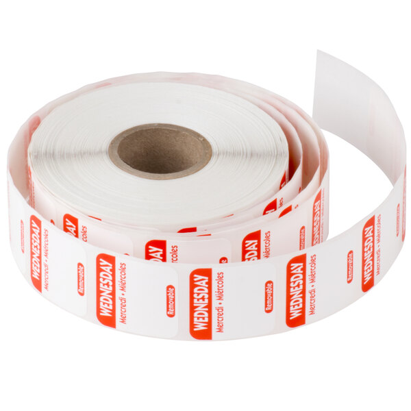 National Checking Company R103R 1" Wednesday Day of the Week Removable ...