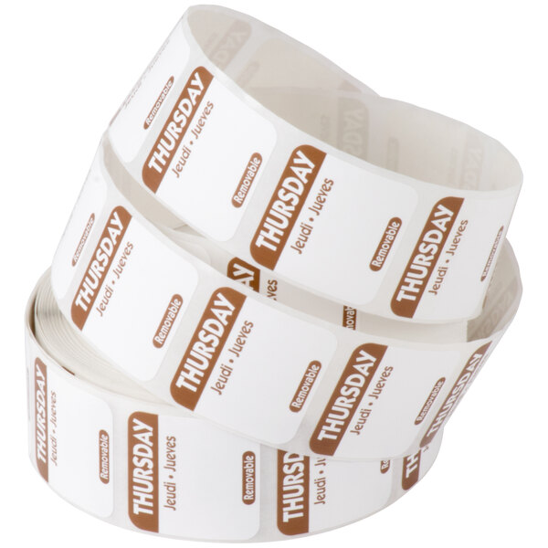 National Checking Company R104R 1" Thursday Day of the Week Removable ...