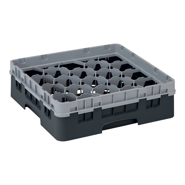 Cambro 20S318110 Camrack 3 5/8" High Customizable Black 20 Compartment ...