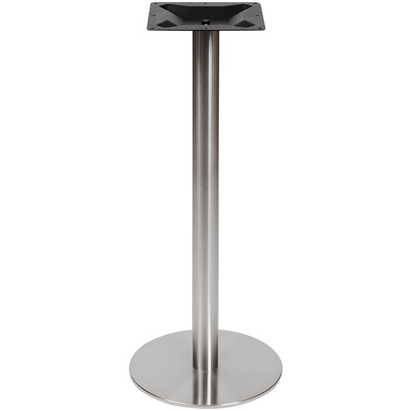 BFM Seating Elite Bar Height Outdoor / Indoor 18" Brushed Stainless ...