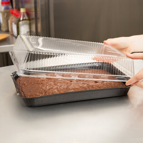 1/4 Sheet Clear Dome Lid for Quarter Size Sheet Pan - 100/Case