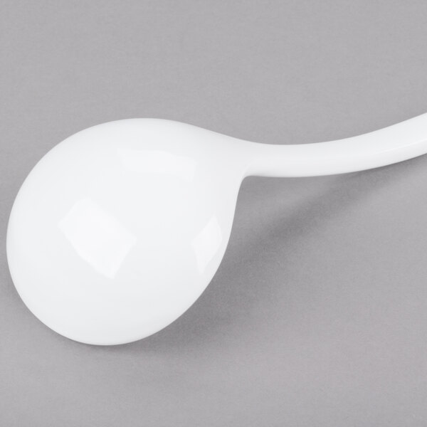 Tablecraft CW9000 1 oz. White Cast Aluminum Long Ladle