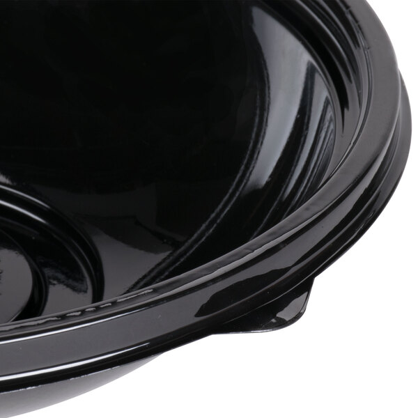Sabert 93032A100 FreshPack 32 oz. Black Round Shallow Bowl - 100/Case