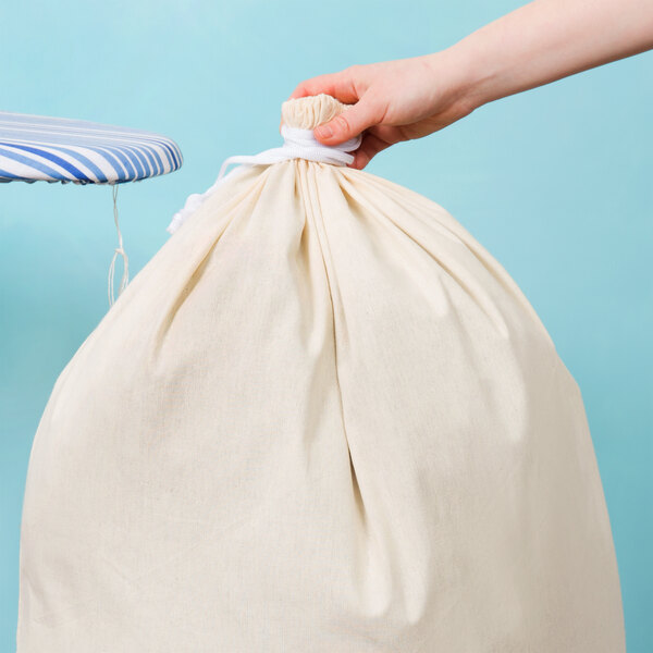 Household Essentials 28" x 36" Cotton Laundry Bag with Drawstring