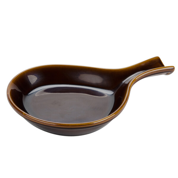 Tuxton BAP-114 Caramel 18 oz. China Fry Pan Server - 6/Pack