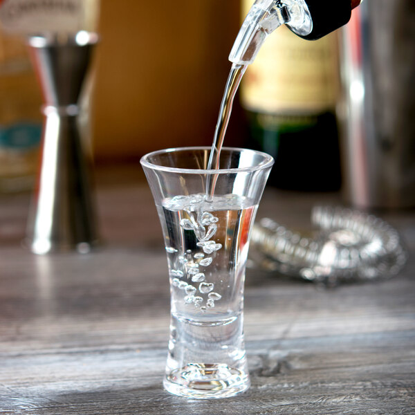 Thunder Group PLTHSG002AC 2 oz. Plastic Flared Shooter / Dessert Shot Glass