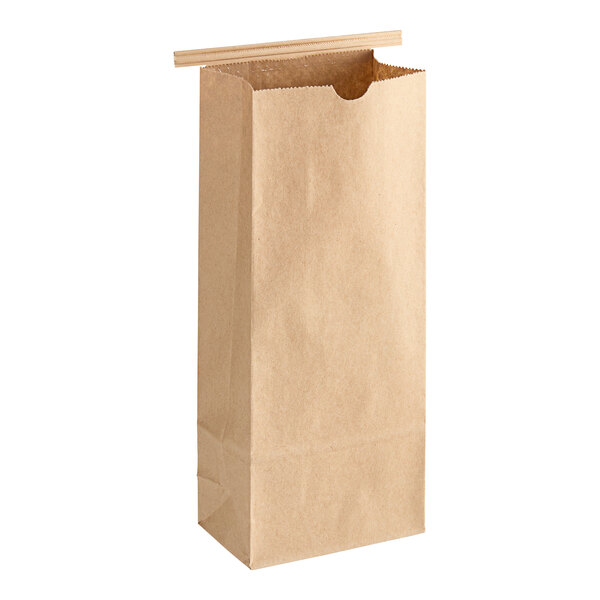 Choice 2 lb. Brown Kraft Customizable Paper Coffee Bag with Reclosable ...