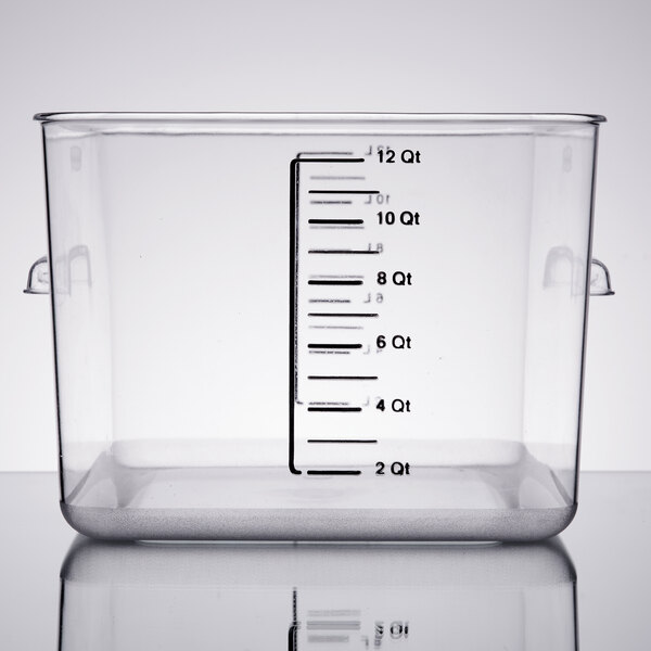 Rubbermaid 12 Qt. Clear Square Polycarbonate Food Storage Container
