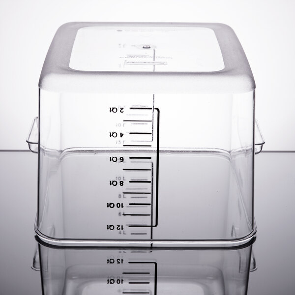 Rubbermaid 12 Qt. Clear Square Polycarbonate Food Storage Container