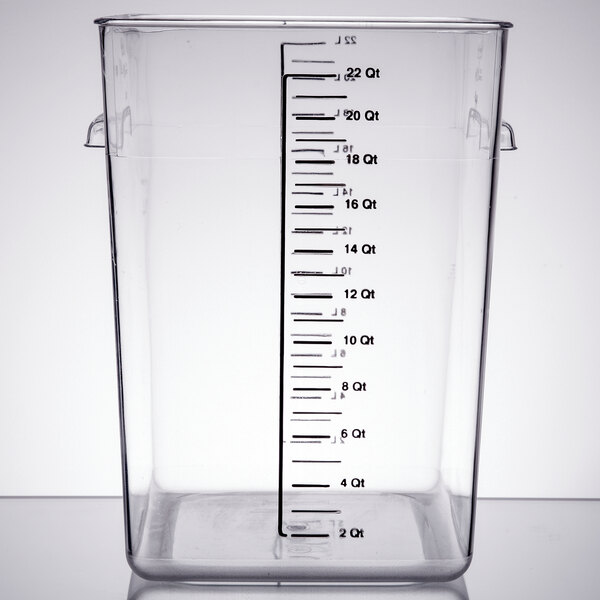 Rubbermaid 22 Qt. Clear Square Polycarbonate Food Storage Container